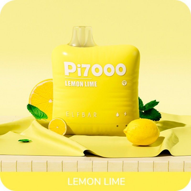 Купити Одноразова електронна сигарета Elf Bar Pi7000 Lemon Lime (Лимон ...